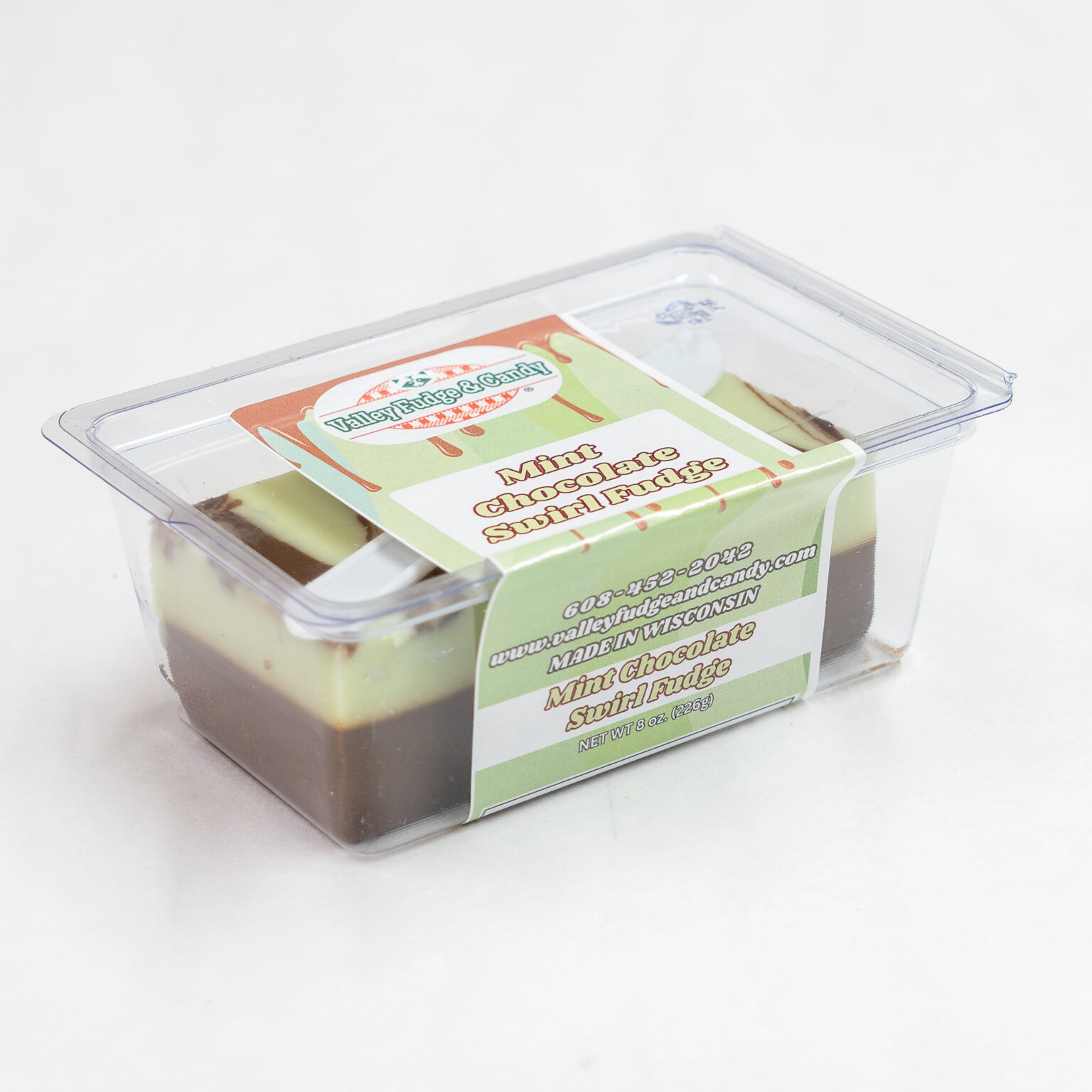 Mint Chocolate Swirl Fudge - Valley Fudge & Candy