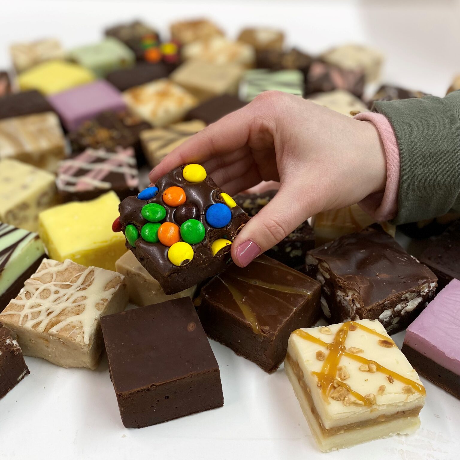 Chocolate Fudge with M&M's - Valley Fudge & Candy
